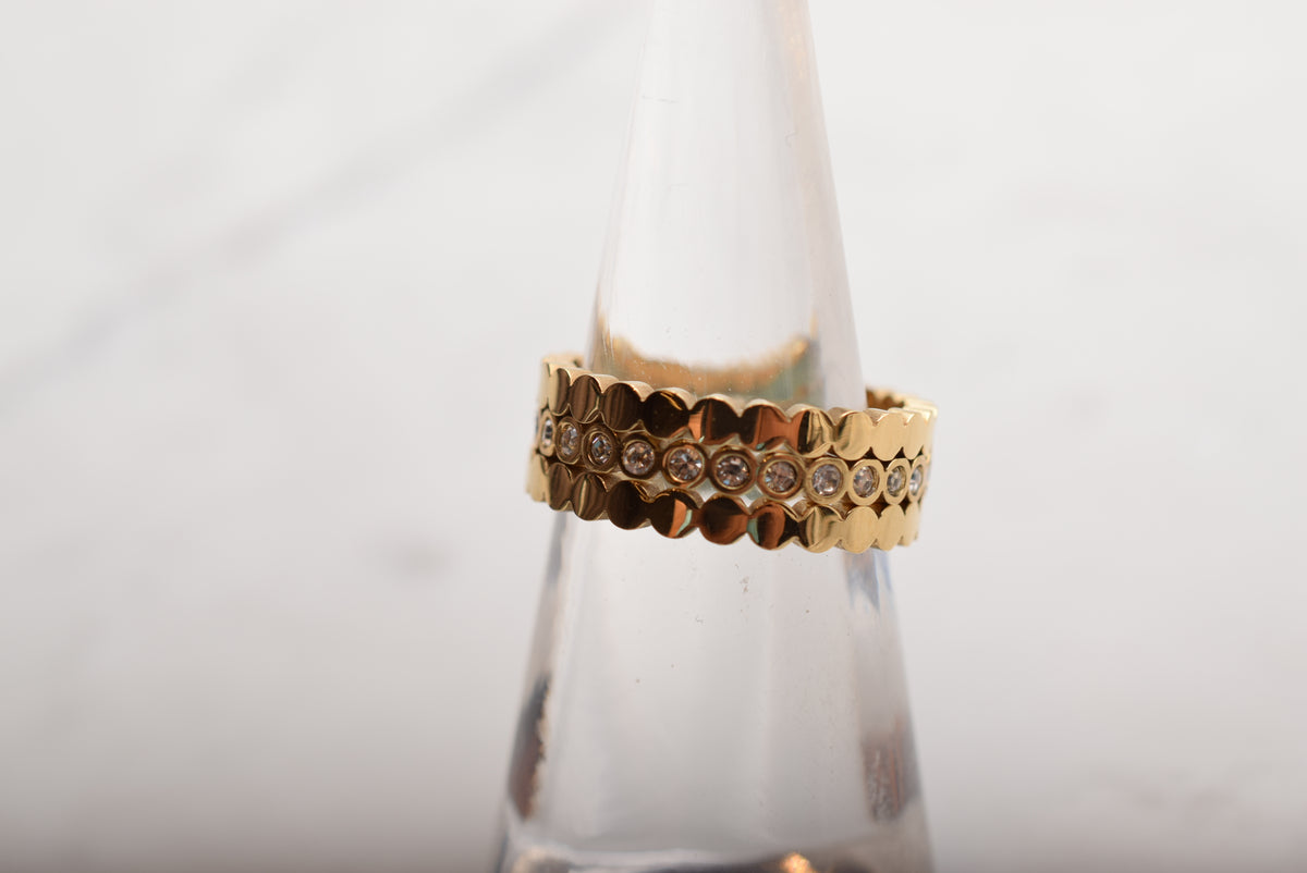 ZIRCONIA TRINITY RING – H U I