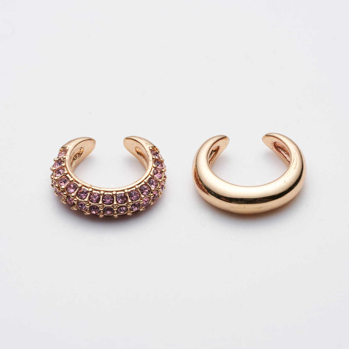 MULTI STONE×GOLD COMBI EAR CUFF – H U I